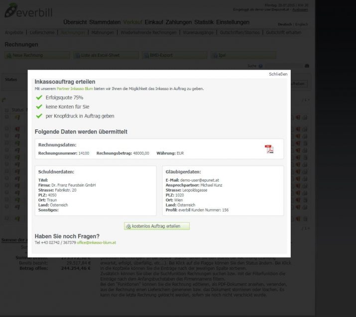 Howto: Inkassounternehmen beauftragen mit everbill - everbill Magazin